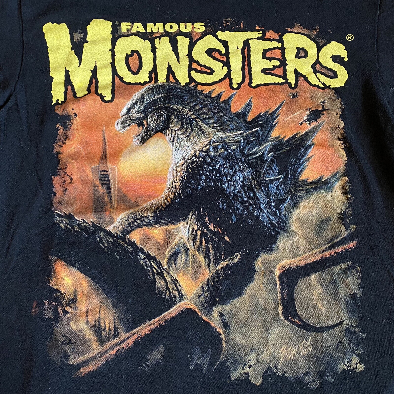 GODZILLA FAMOUS MONSTERS Licensed Monster Movie T-Shi… - Gem