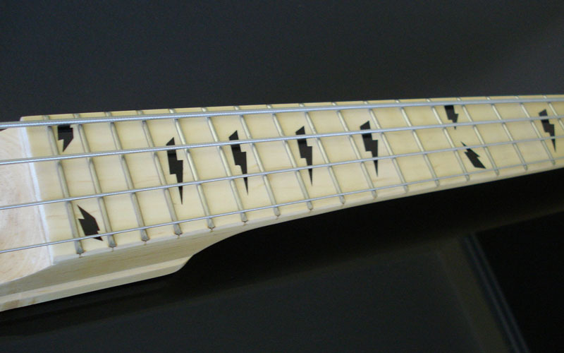 Lightning Bolts BLACK Fretboard Marker Inlay Set Sticker Decals for G ...