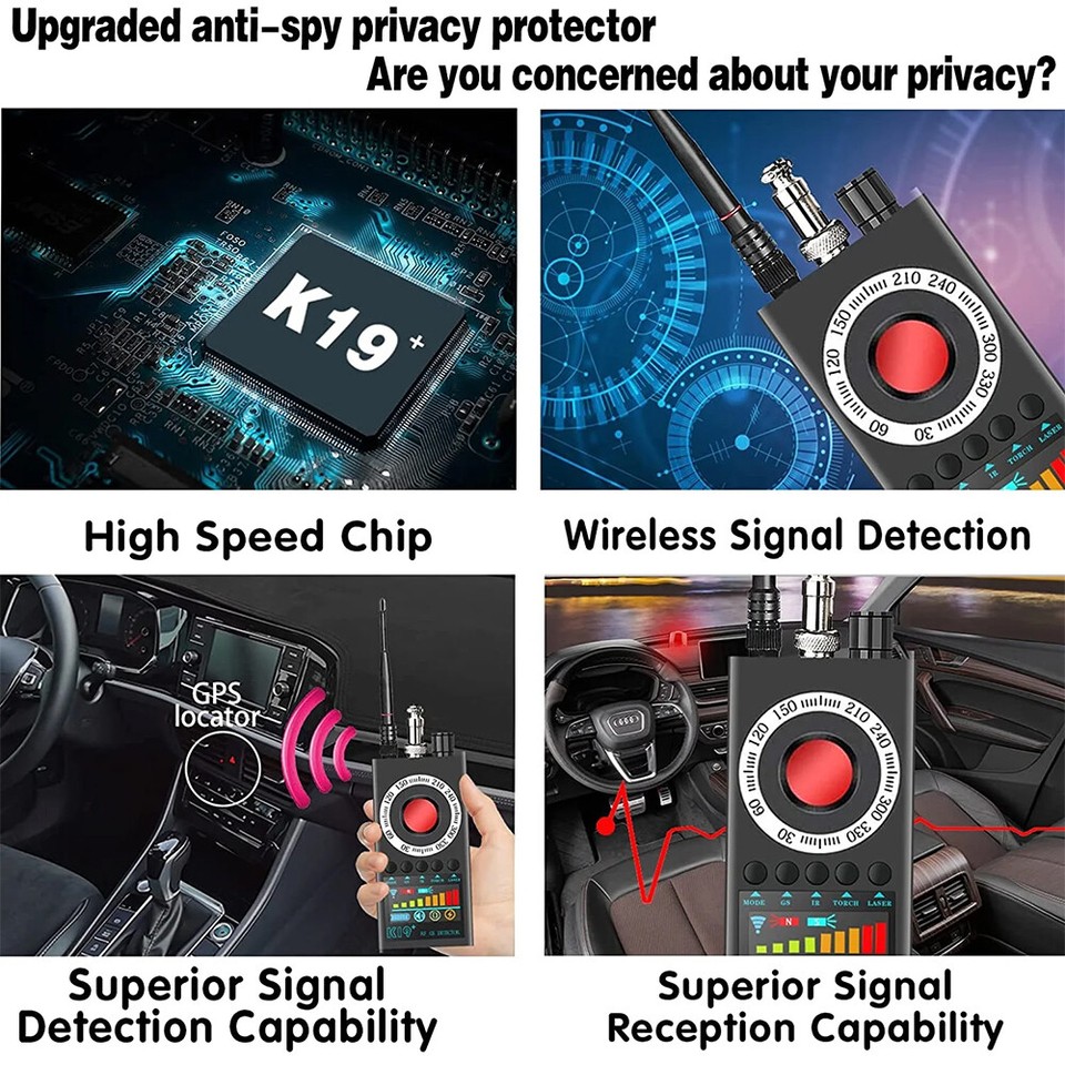 Anti-Spy RF Signal Detector Hidden Camera Bug Finder GSM Audio Tracker ...