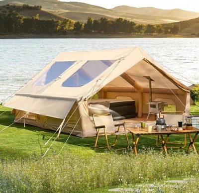 Extra Large Inflatable Camping Tent - 12 Person 4 Season Windproof ...