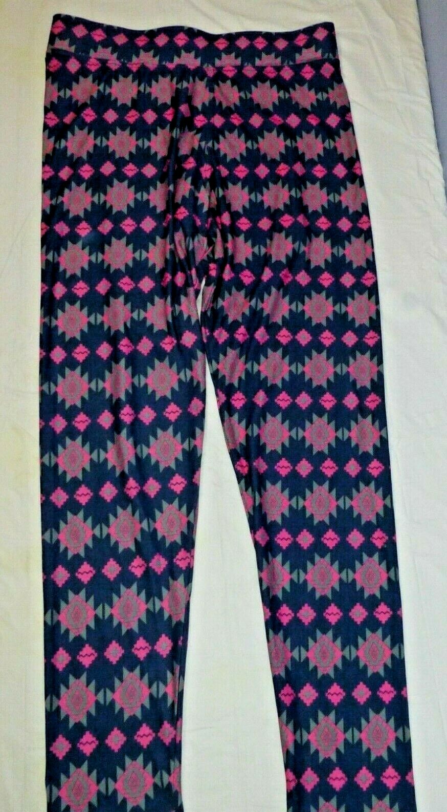 Simply Southern Blue Pink Aztec Pattern Leggings XS-S… - Gem