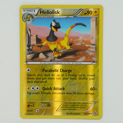 Heliolisk 37/106 Reverse Holo Rare XY: Flashfire Pokemon Card | eBay