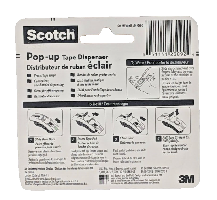 3M Scotch POP-UP TAPE REFILLS & DISPENSER Set - 10x Tape Pads ...