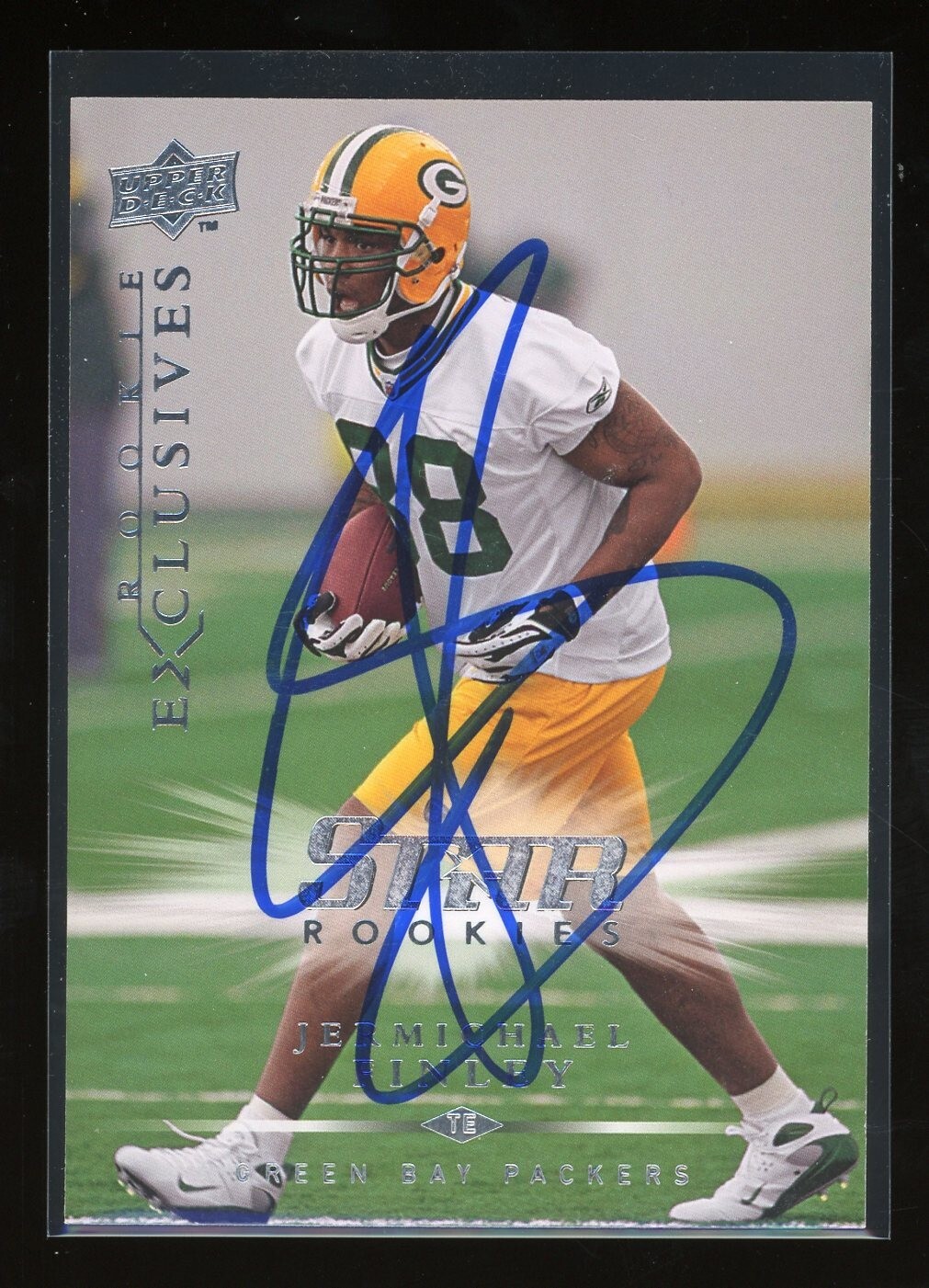 2008 Upper Deck JERMICHAEL FINLEY Signed Card autograph auto PACKERS ...
