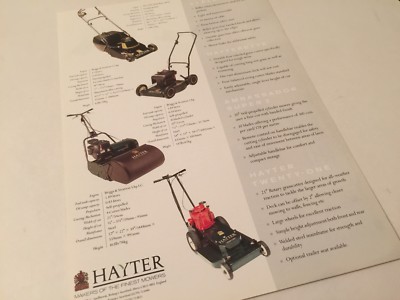 HAYTER Hobby Hayterette Ambassador & 21 Lawnmowers 1980s Original Sales ...