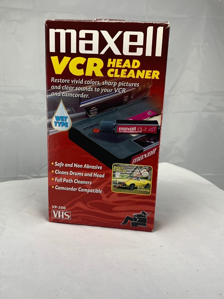 Maxell VP-200 VCR Head Cleaner Wet Type Empty Solution Bottle | eBay
