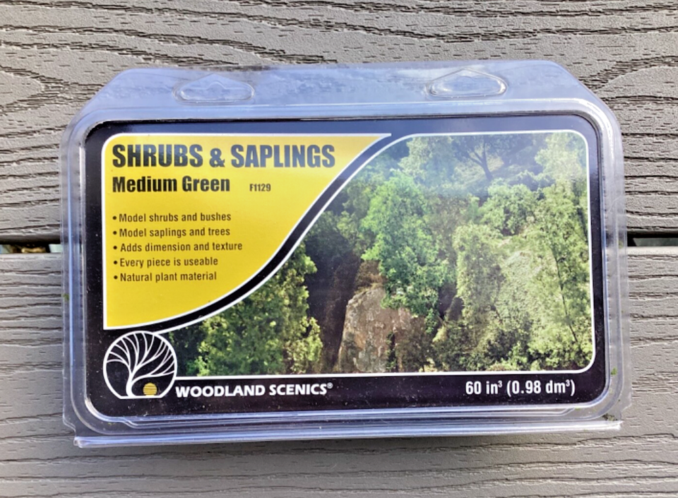 Woodland Scenics Medium Green Shrubs & Saplings Bushes Foliage Kit # F ...