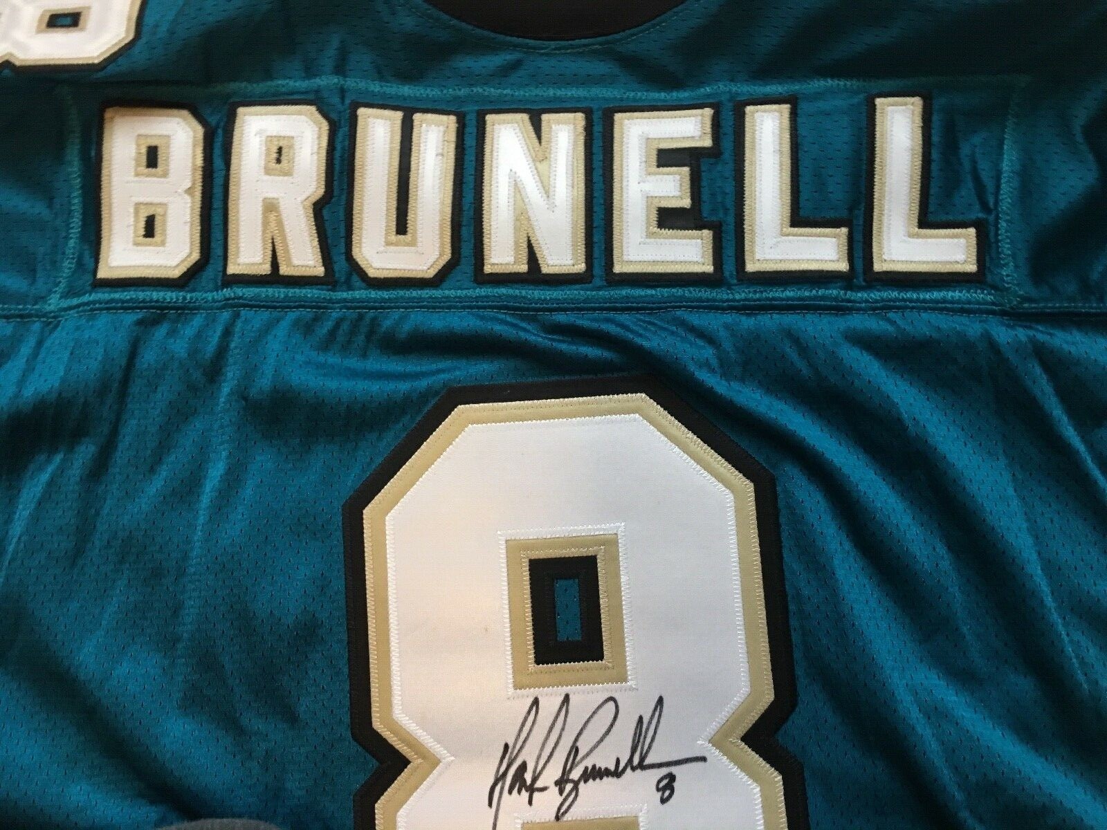 Mark Brunell Autograph Jersey Pro Line Pro Cut & Stitch Jacksonville ...