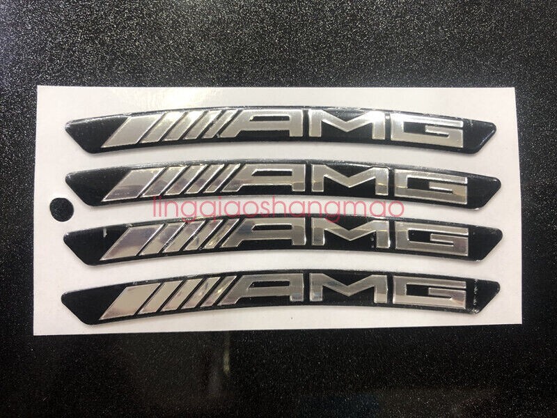FOR Mercedes AMG Edition Sport Wheels Badge 3D Sticker Logo Emblem ...