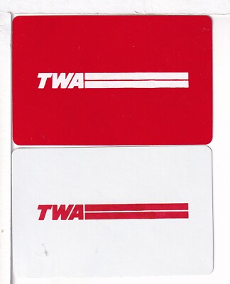 Two Single Airline Playing Card "Trans World, TWA 141 A, B" Chan ...