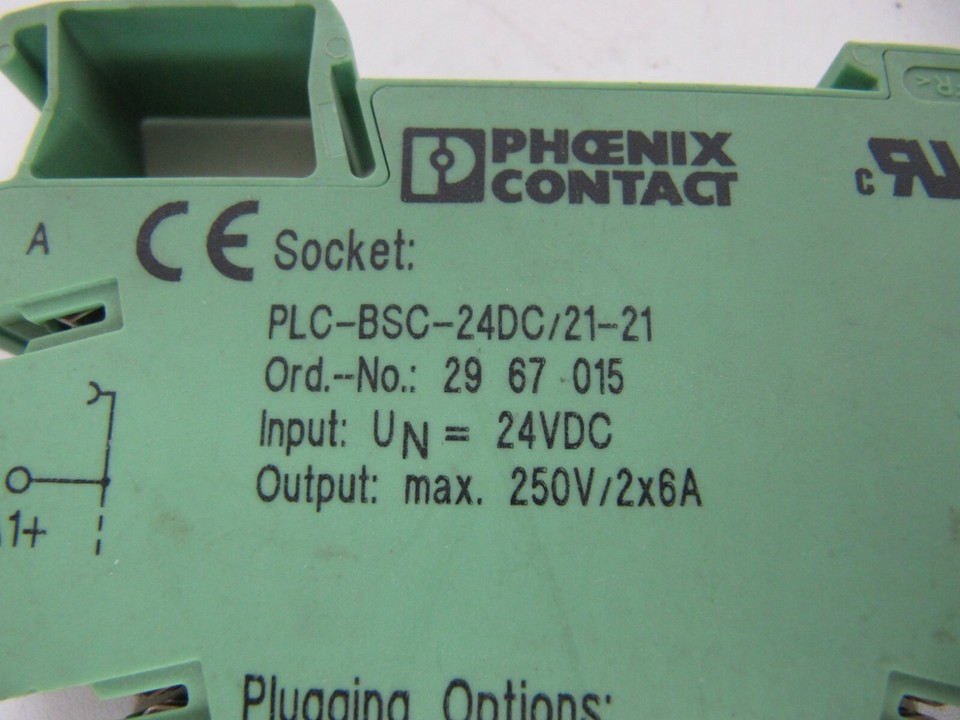 Phoenix Contact Socket Relay PLC-BSC-24DC/21-21 2967015 + 2961192 | eBay