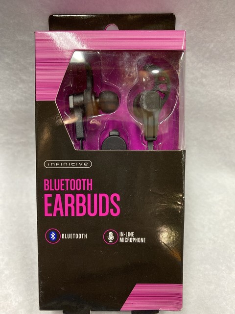 Infinitive Bluetooth Earbuds Red & Black In-line Microphone for sale ...