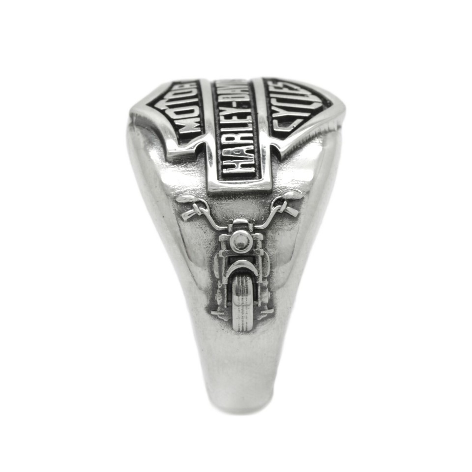 Biker's Ring Motorcycle Style Ring Sterling Silver 925 | eBay