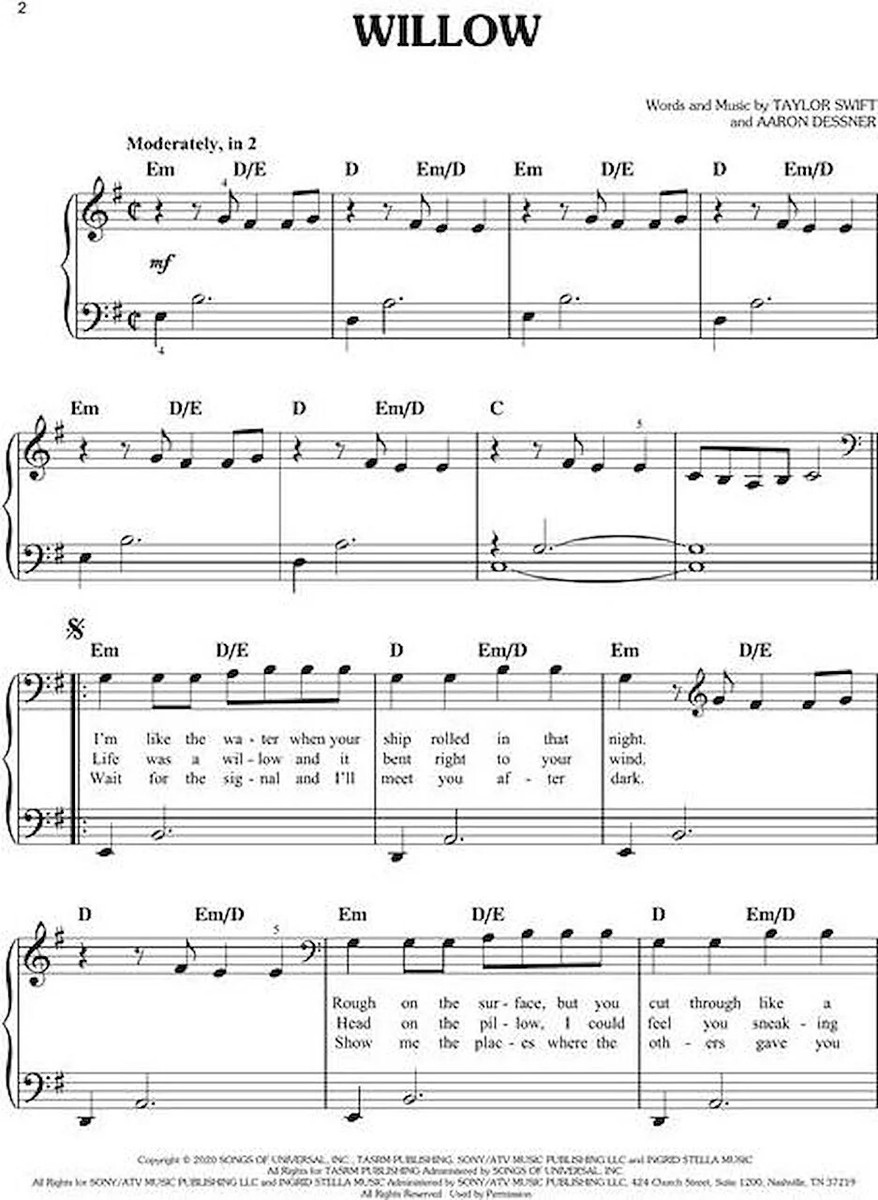 Ever More Piano Sheet Music Welcome To New York By Taylor Swift Easy