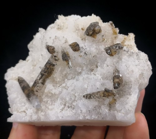 82mm 120g NEW FIND water clear Calcite on Quartz, Natural Mineral ...
