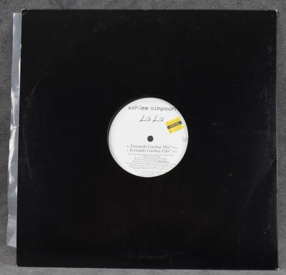 Ashlee Simpson La La Vinyl LP Single 2005 Geffen Records VG+/VG+ Rare ...