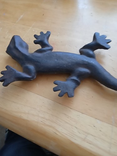 Cast Iron Lizard Gecko Figure, 9 Inches Long, Heavy | eBay