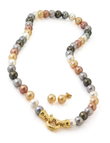 JOIA De Majorca 8mm Organic Man-Made 18-inch Multi Pearl Necklace and ...