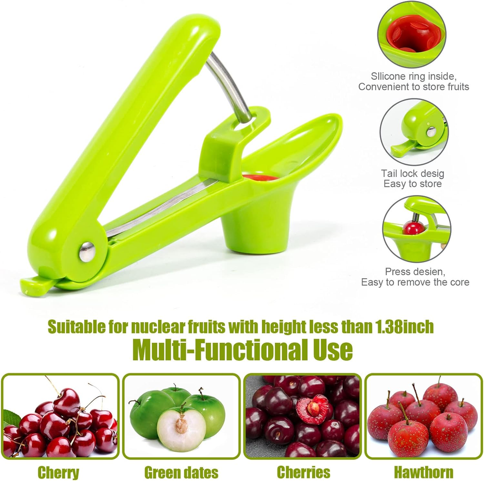 Cherry Pitter,Cherry Seed Remover Olives Pitter Tool,With Space-Saving ...