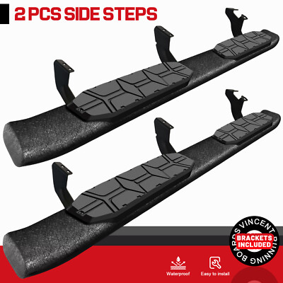 FOR 2025-2026 Toyota 4Runner Side Steps Curved 4.3" Running Board BLK ...