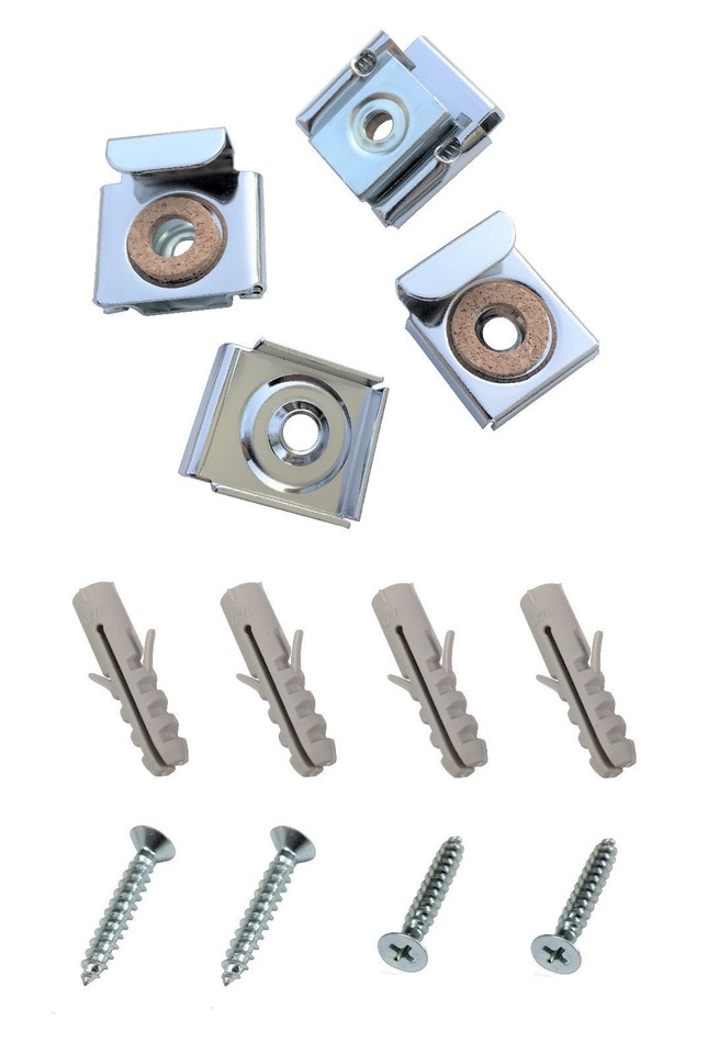 FRAMELESS CONCEALED MIRROR FIXING, CLIPS BRACKETS, CLAMPS KIT SPRING ...