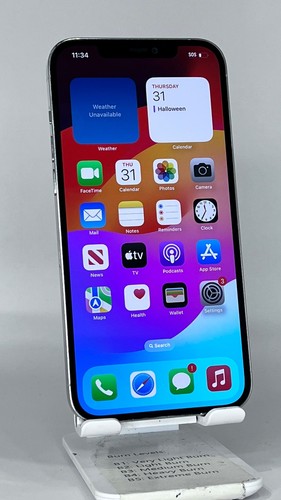 Apple iPhone 12 Pro Max A2342 128GB Silver Unlocked W019292 | eBay