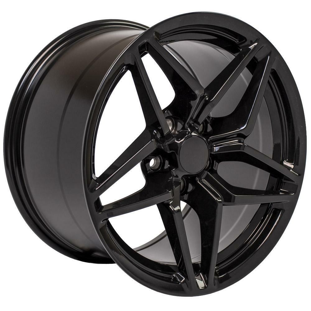 18" Replica Wheel CV31 Fits Corvette - C7 ZR1 Rim 18x10.5 Black Wheel ...