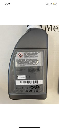 Mercedes Benz OEM Transmission Fluid 1 Liter Bottles 002-989-06-03. | eBay