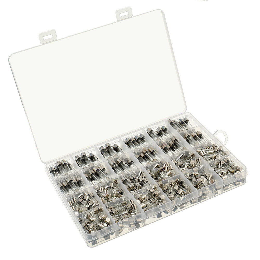 360pcs 5x20mm/6x30mm Assorted Fast Quick Blow Glass Tube Fuse Fuses Set ...