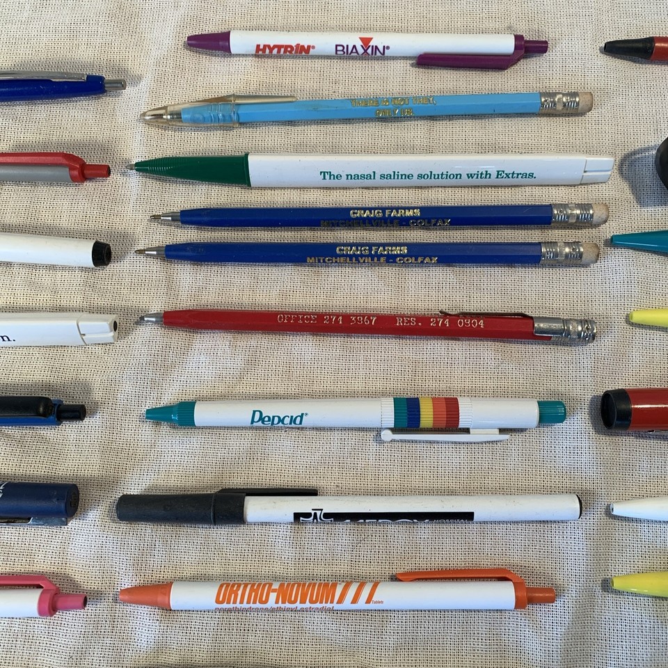 Lot Of Old Advertising Pens Over 40 Pens | eBay