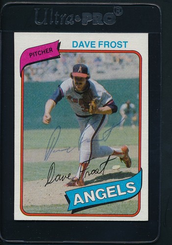1980 Topps #423 Dave Frost Angels Signed Auto *10328 | eBay