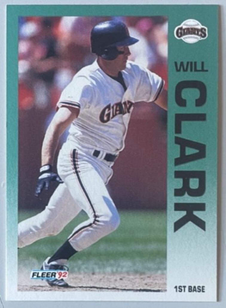 WILL CLARK, 1992 FLEER CARD, BASEBALL LEGEND ! | eBay
