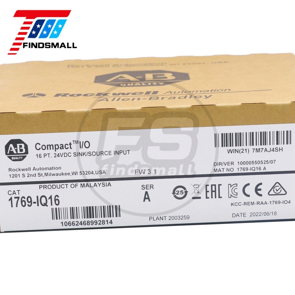 US Ship New Sealed AB 1769-IQ16 /A CompactLogix 16 Pt 24VDC D/I Module ...