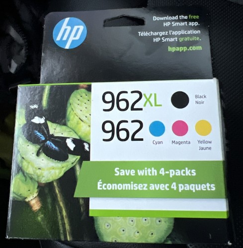 NEW HP 962XL Black & 962 Cyan Magenta Yellow Ink 4 Pack Exp 10/2026 ...