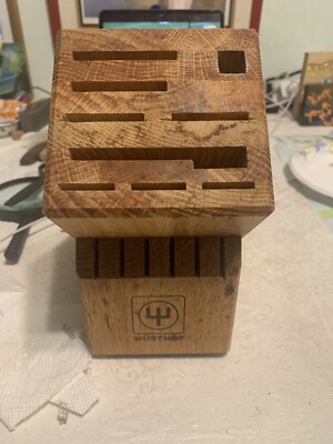 Wusthof Wood Wooden Knife Block Storage Holder 15 Slot Countertop ...