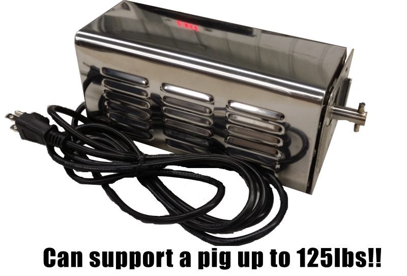 40 W Heavy Duty Stainless Steel Spit Rotisserie Motor with DIY Mounting ...