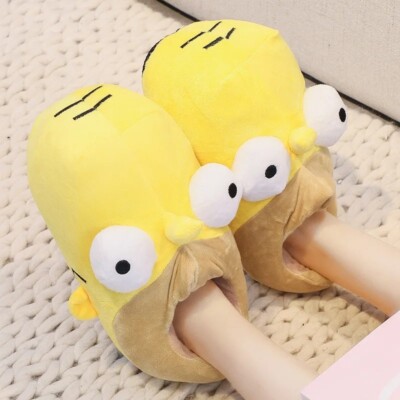 Homer Simpson 3D Novelty Slippers – UK Sizes 2-8, Funny Head Shaped ...