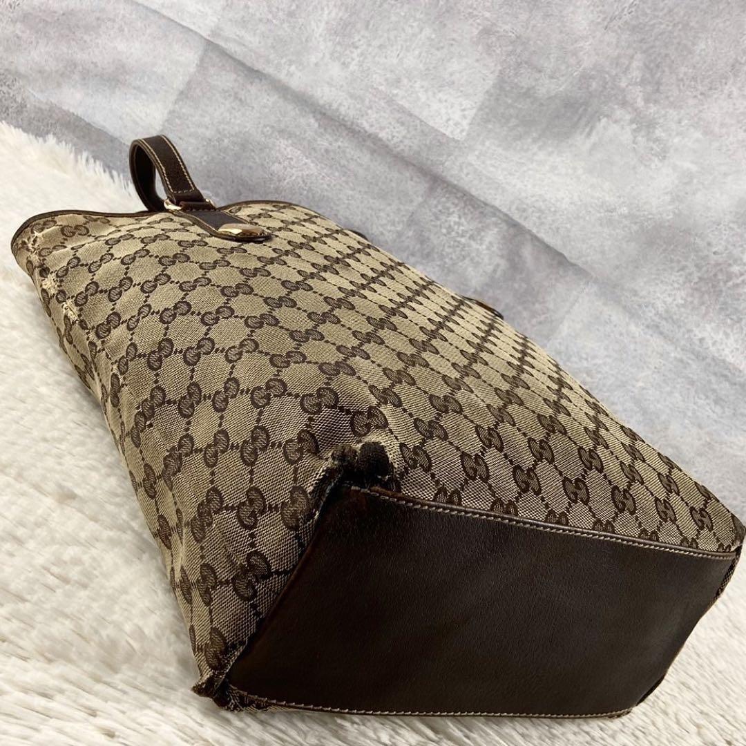 Gucci canvas tote bag GG pattern logo embossed brown from Japan | eBay