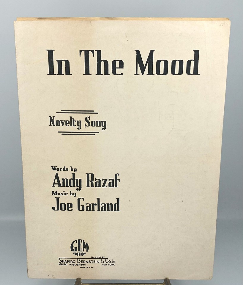 Vintage 1939 Sheet Music In The Mood By Andy Razaf & Joe Garland ...