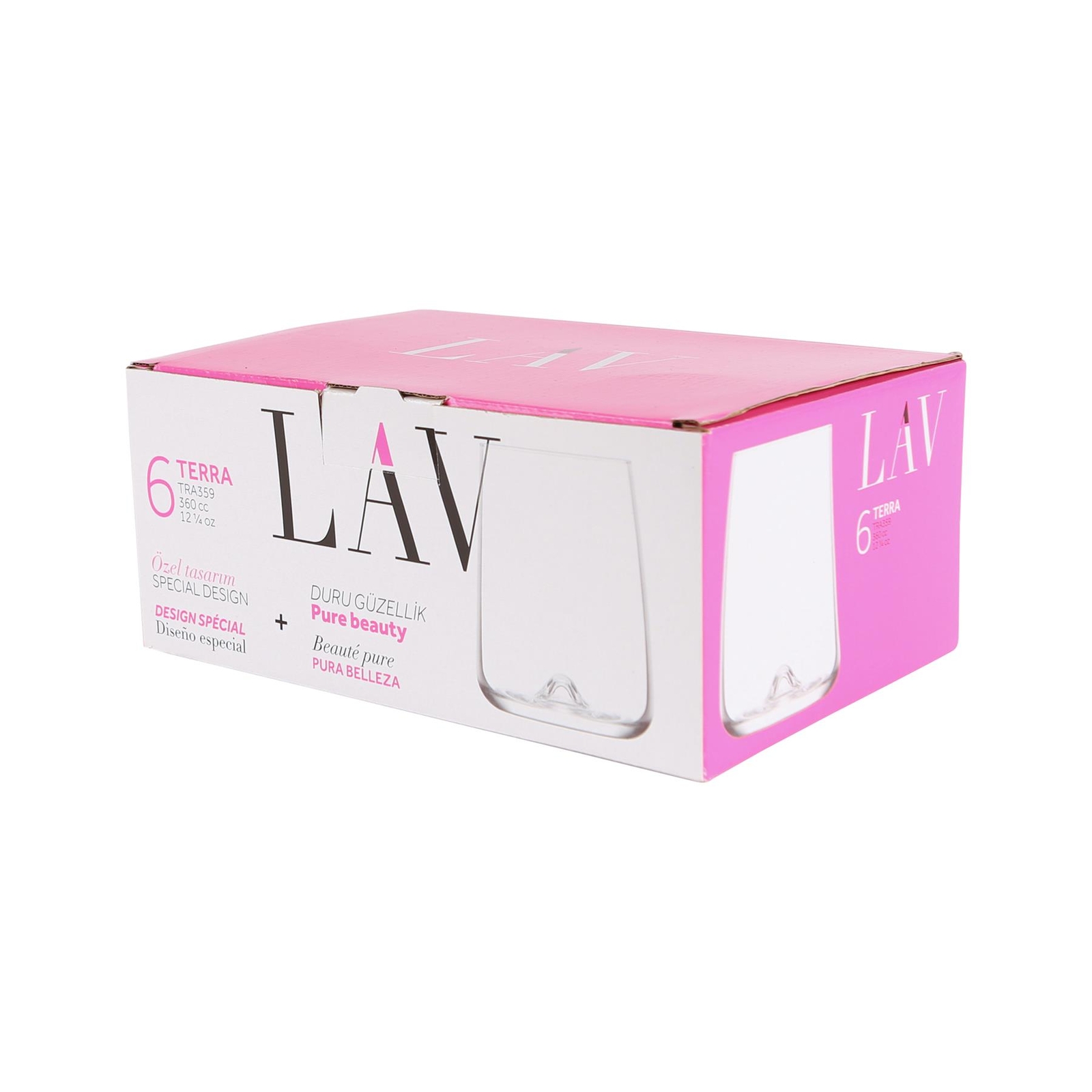 12pc LAV Terra Glassware Set Highball Cocktail Glasses Water Whiskey ...