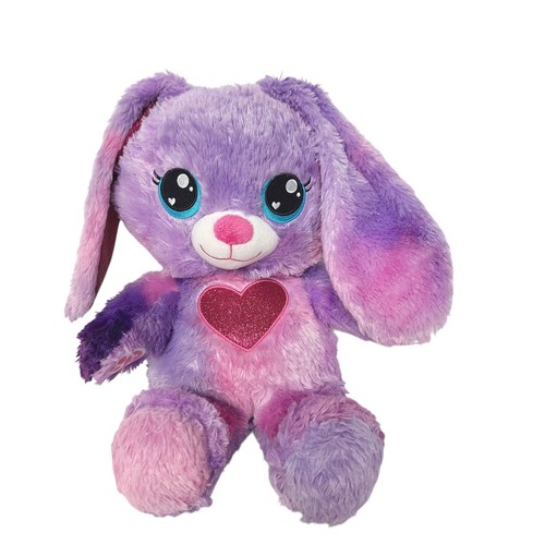 Build A Bear Heartables Purple Bunny Plush with Glitter Heart & Blue ...
