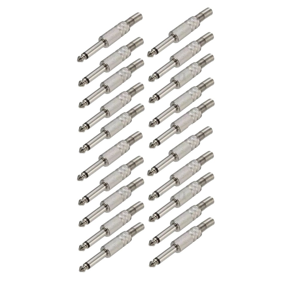 6.35mm 1/4in Mono TS Male Plug Solder Audio Cable With Rivet-Free ...