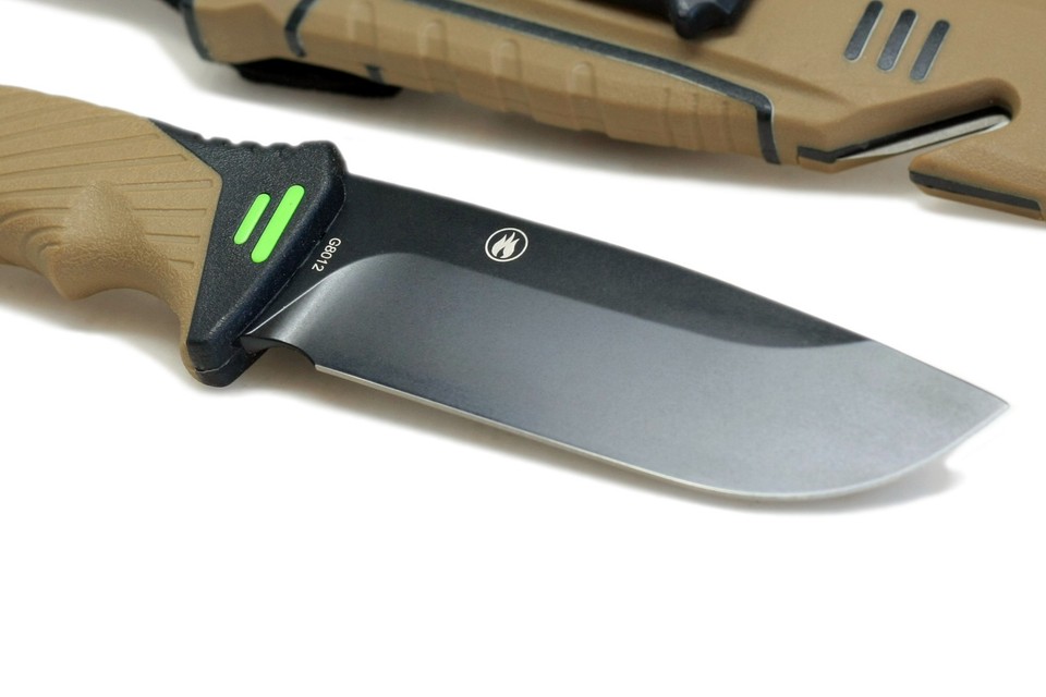 Ganzo Firebird knife G8012 Bushcraft survival EDC flintwood whetstone ...
