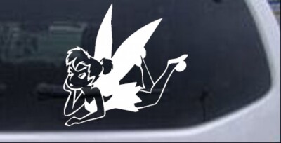 Tinkerbell Laying Car or Truck Window Laptop Decal Sticker White 3X3 | eBay