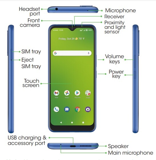 Cricket Dream 5G 6.8 in | 64GB | 48MP GSM Unlocked Smartphone, Blue | eBay