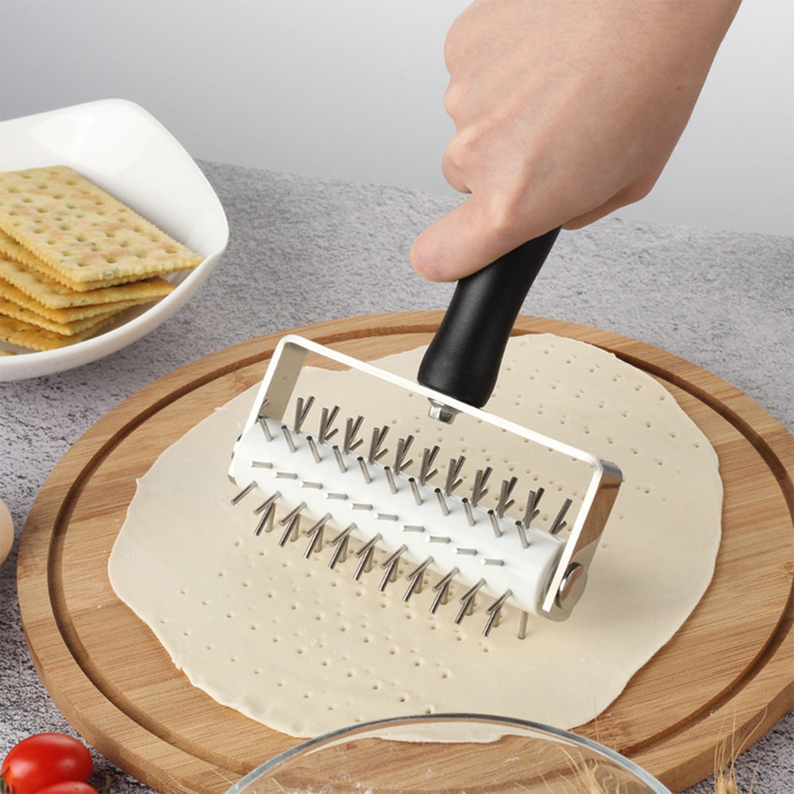 Stainless Steel Baking Roller Docker Pastry Dough Pizza Pie Tool Pitter ...