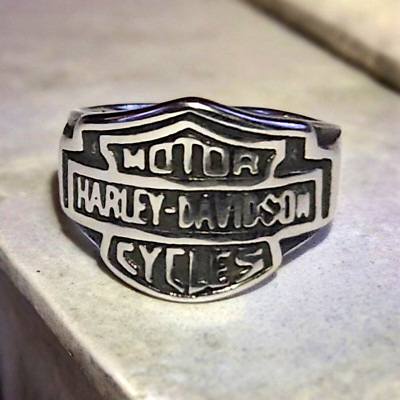 Harley Davidson Stainless Steel Gothic Punk Biker Motorcycle Ring | eBay