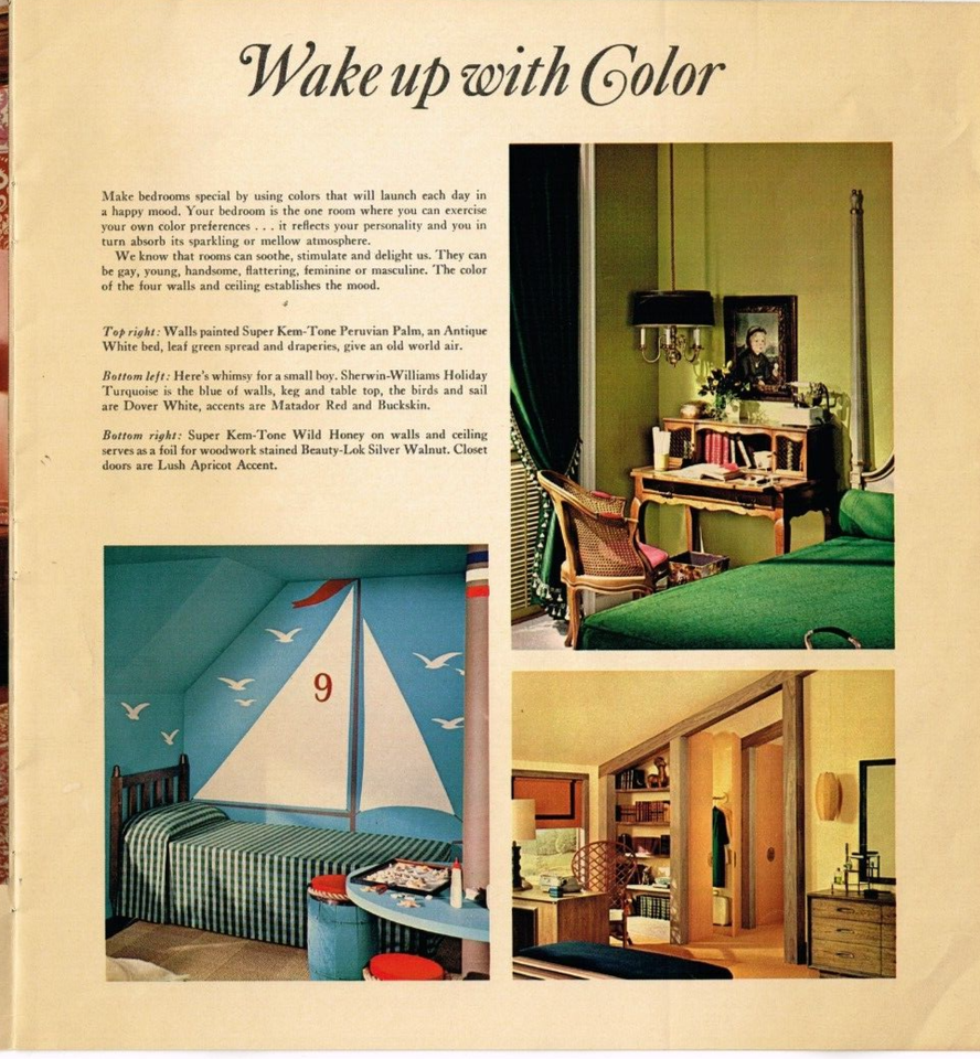 Fall 1967 MCM Mid Century Decorating Ideas Color Trends Sherwin William ...