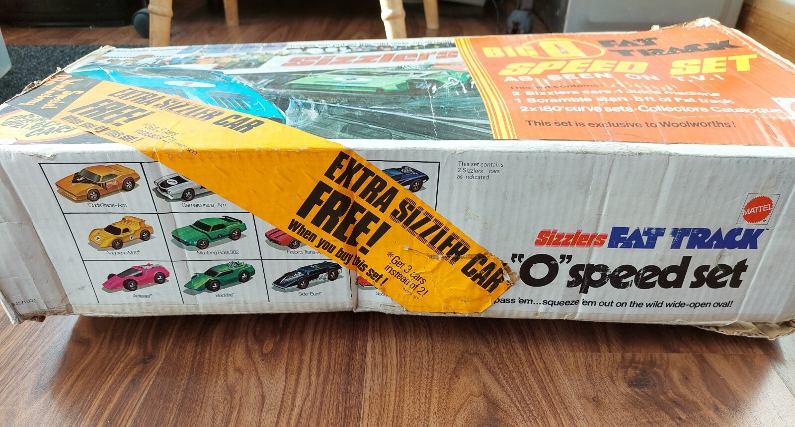 Vintage Mattel 1970's Sizzlers Fat Track Big O Woolworths Exclusive Set ...