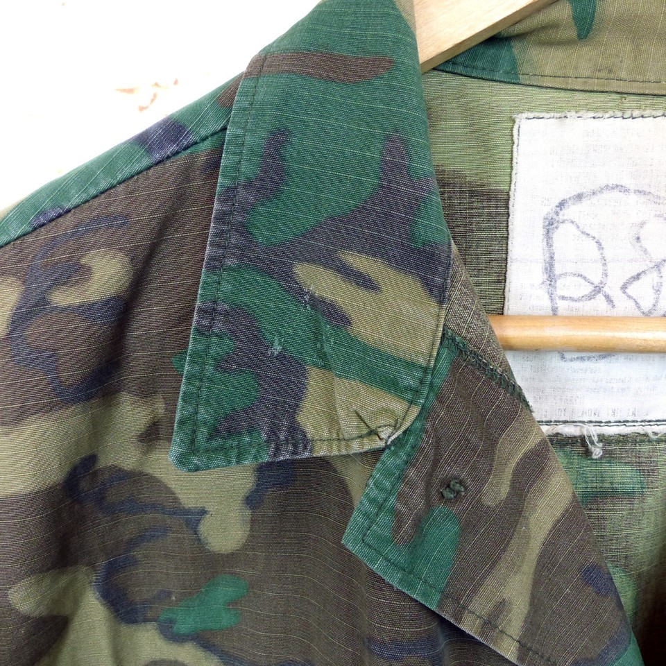 VTG Military USMC Shirt M RDF ERDL Camo 70s Jungle Coat Hot Weather ...